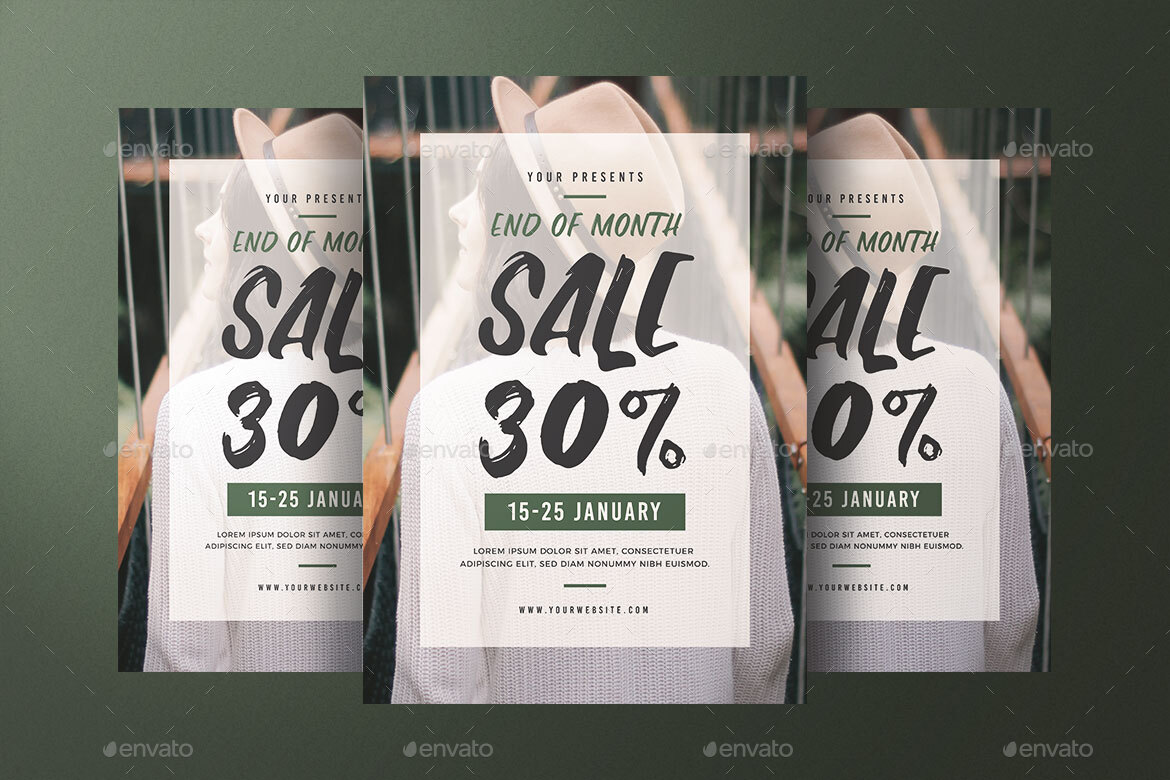 End of Month Sale Flyer, Print Templates | GraphicRiver