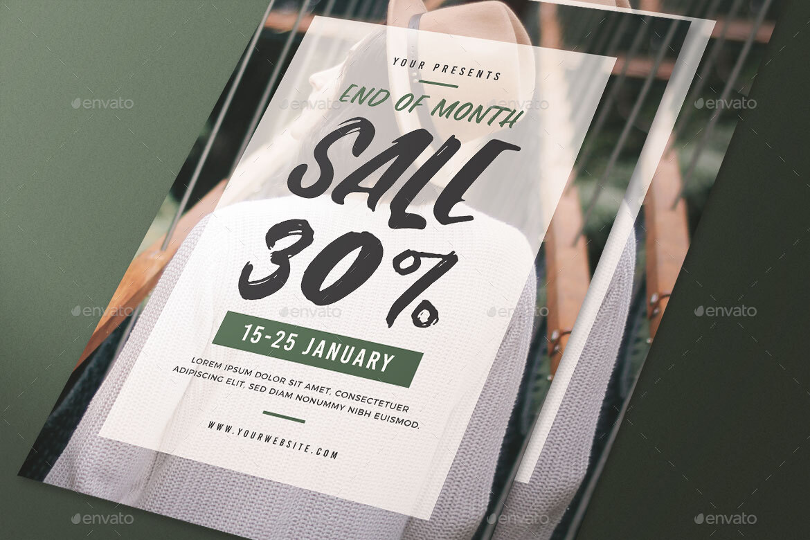 End of Month Sale Flyer, Print Templates | GraphicRiver