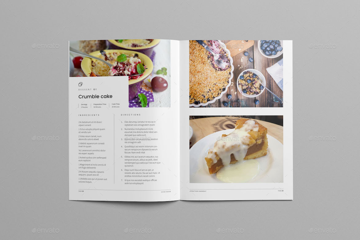 A5 Cookbook Template, Print Templates | GraphicRiver