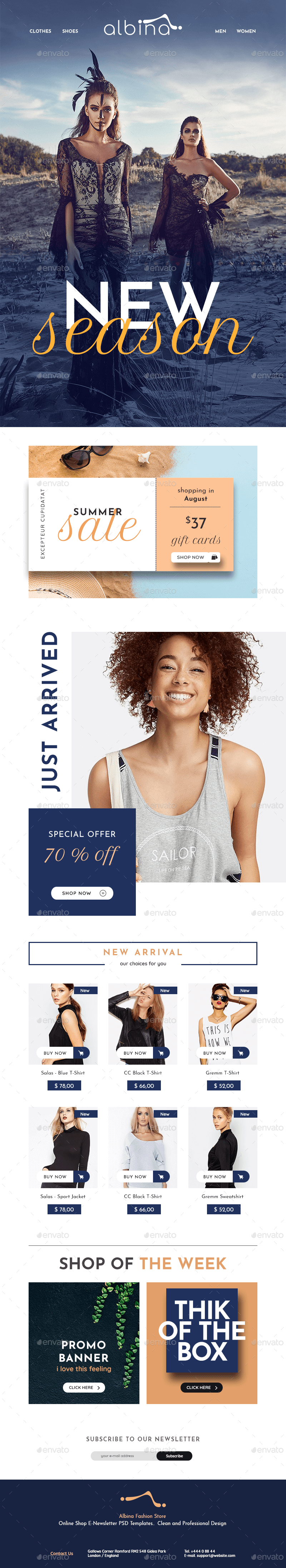 E-Newsletter Template, Web Elements | GraphicRiver