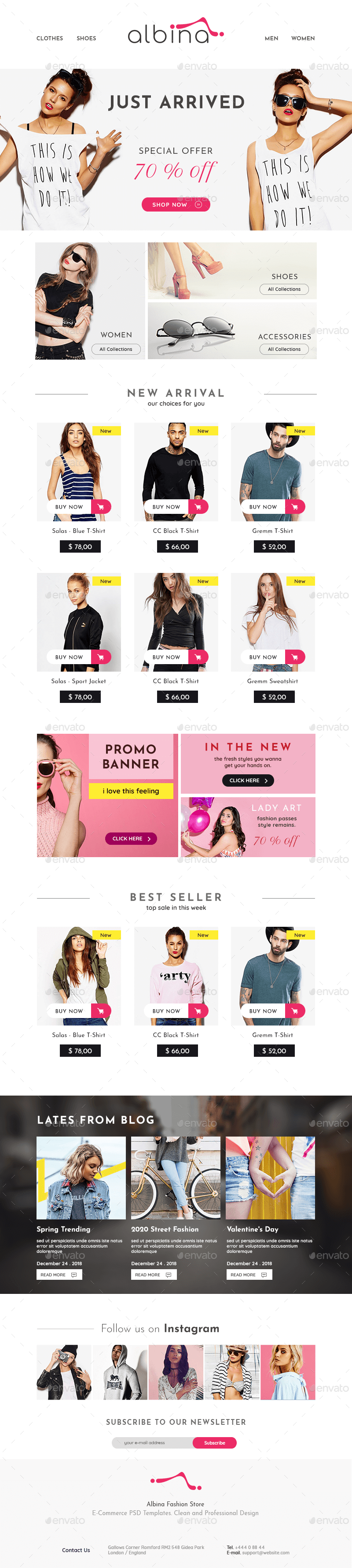 E-Newsletter Template, Web Elements | GraphicRiver
