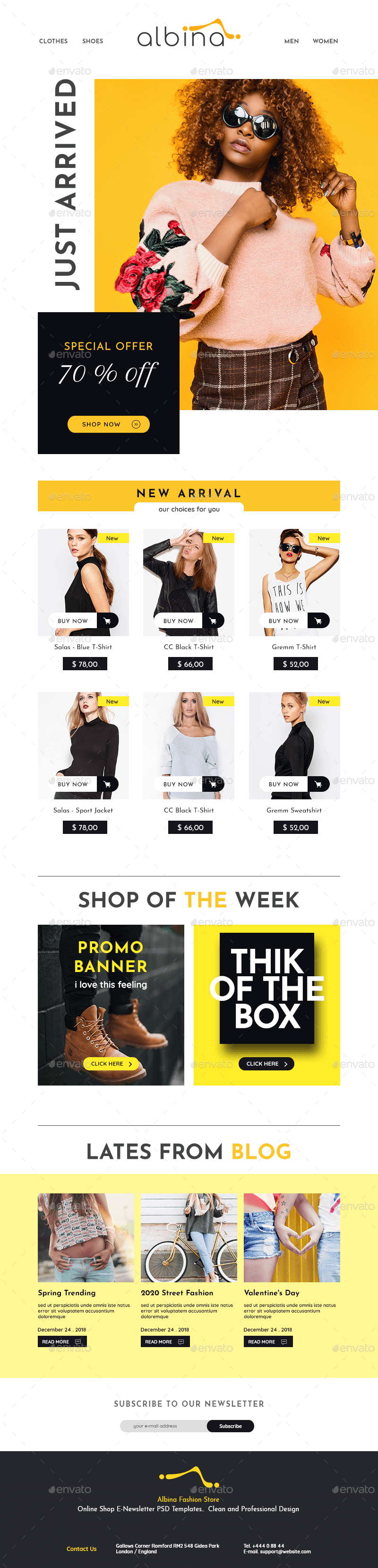 E-Newsletter Template, Web Elements | GraphicRiver