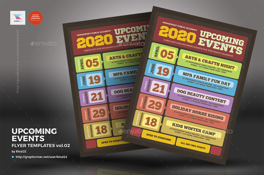 Upcoming Events Flyer Templates vol.02, Print Templates | GraphicRiver