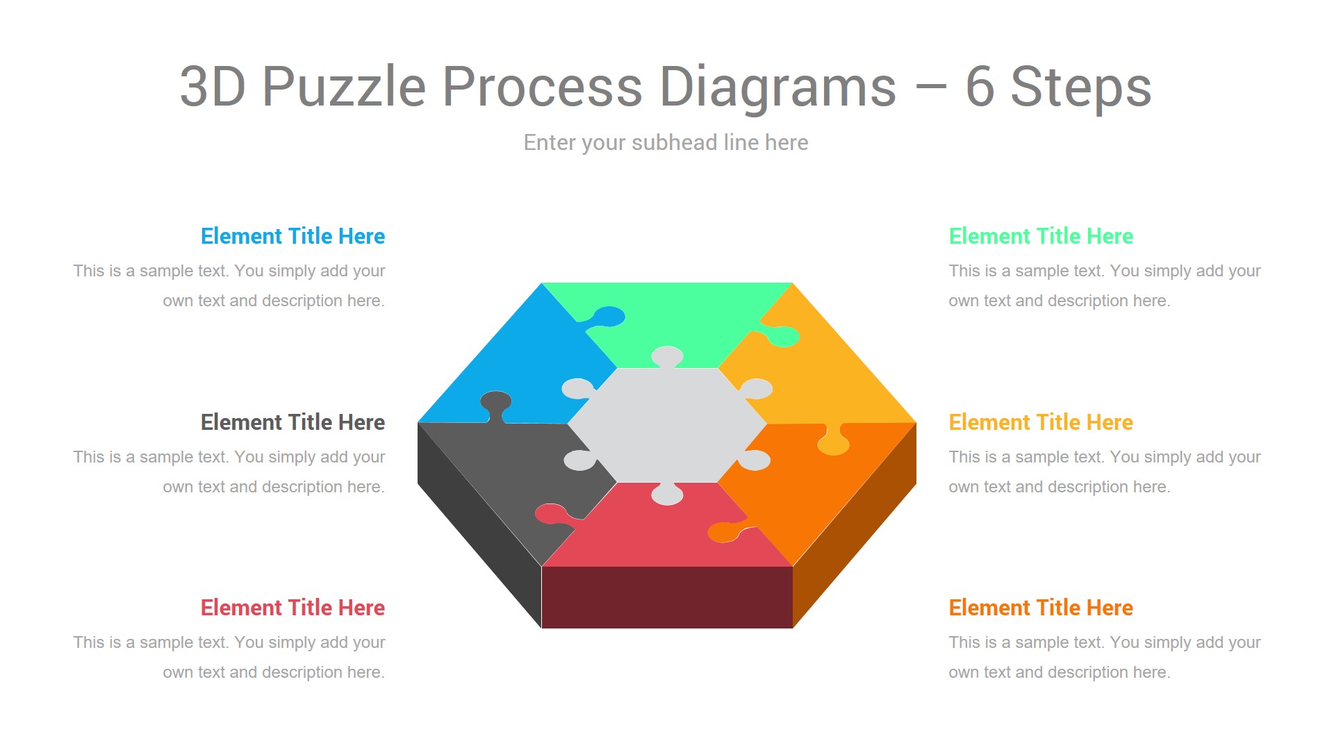 Puzzle Infographics PowerPoint Template Diagrams by CiloArt | GraphicRiver