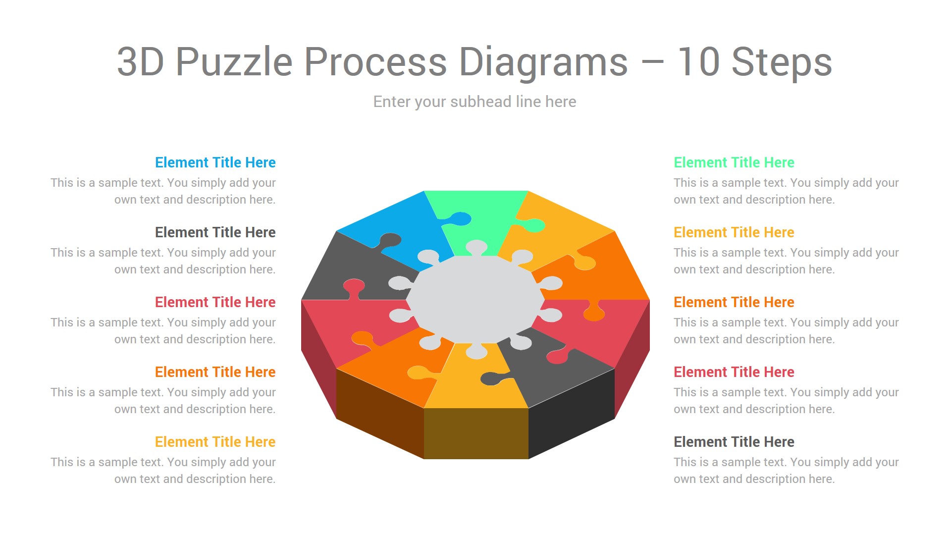Puzzle Infographics PowerPoint Template Diagrams by CiloArt | GraphicRiver