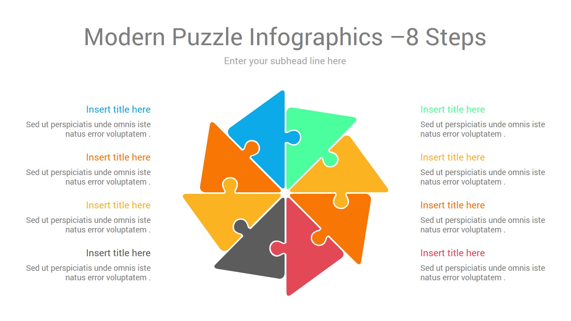 Puzzle Infographics PowerPoint Template Diagrams by CiloArt | GraphicRiver