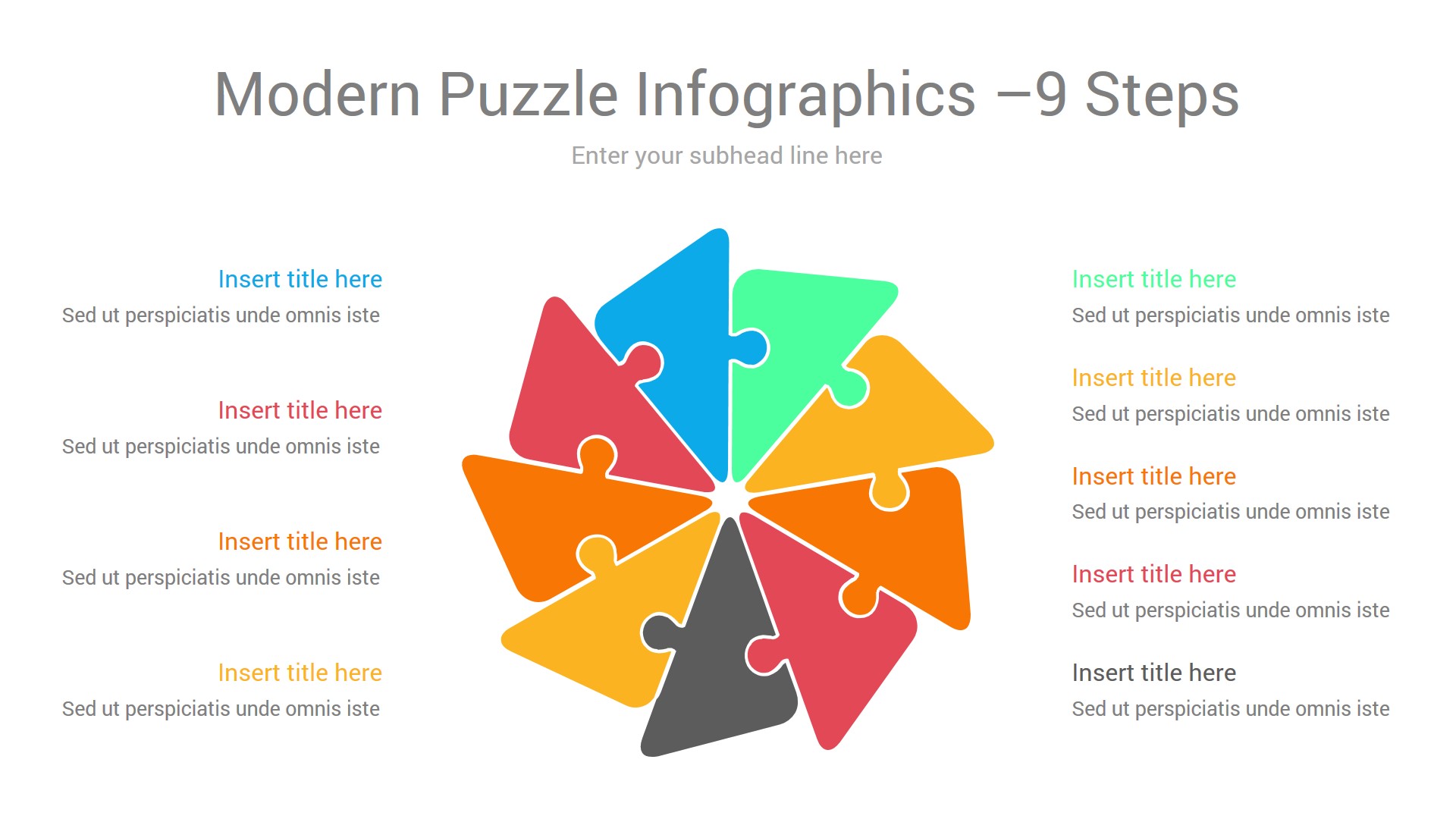 Puzzle Infographics PowerPoint Template Diagrams by CiloArt | GraphicRiver