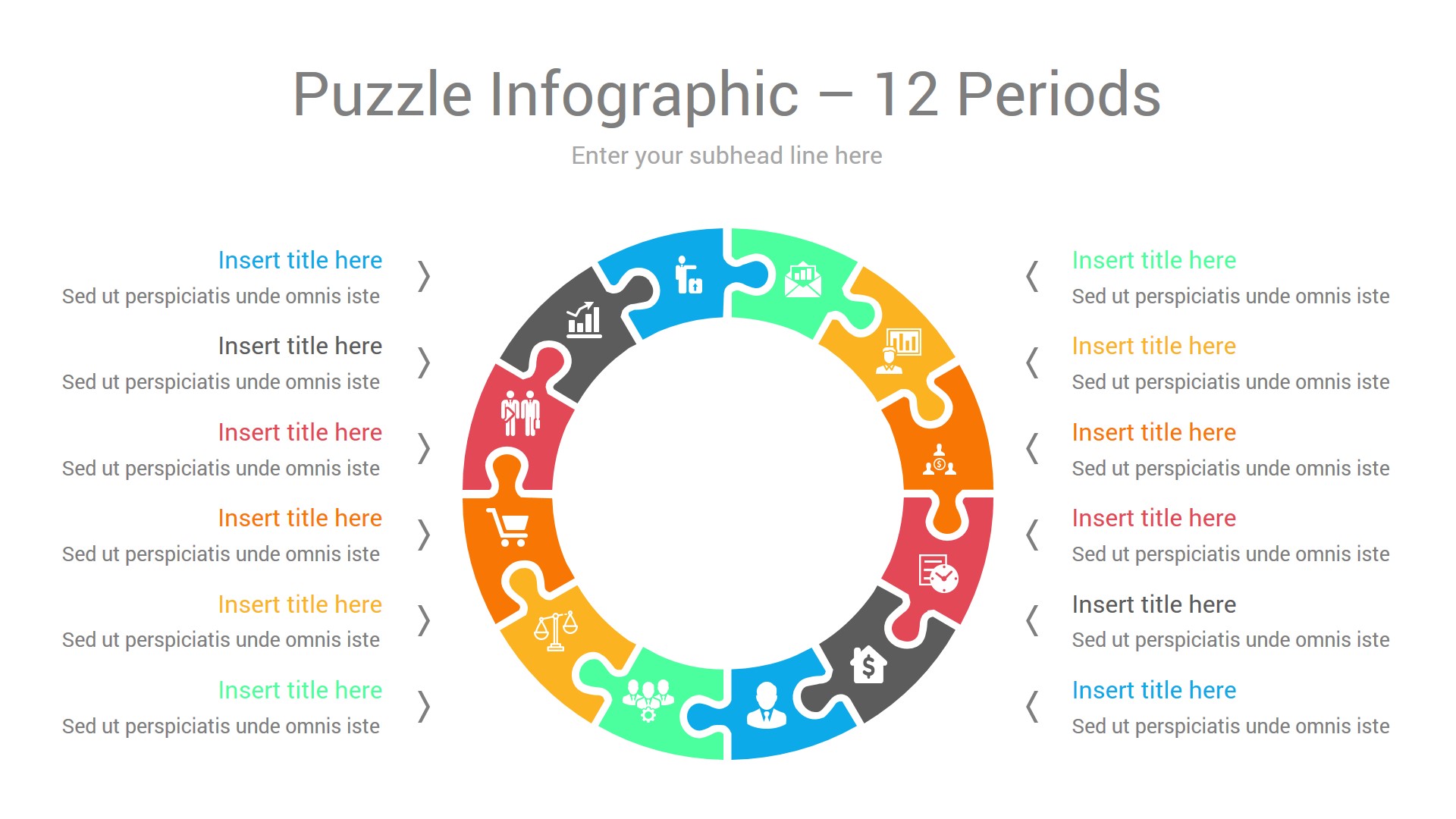 Puzzle Infographics PowerPoint Template Diagrams by CiloArt | GraphicRiver