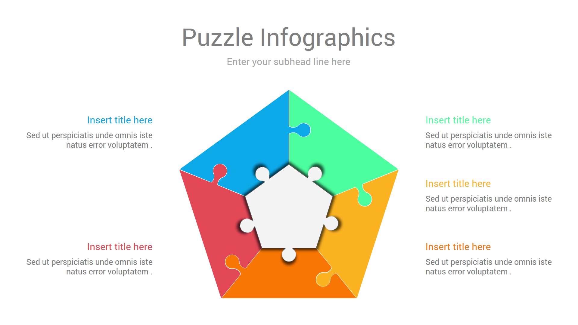 Puzzle Infographics PowerPoint Template Diagrams by CiloArt | GraphicRiver