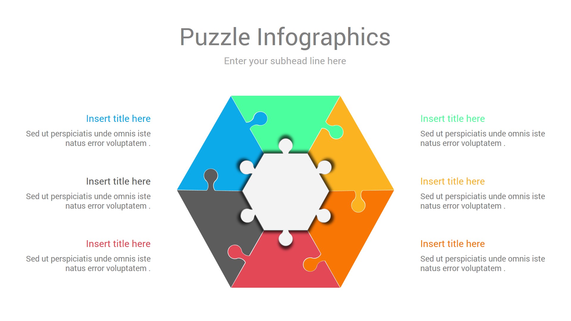 Puzzle Infographics PowerPoint Template Diagrams by CiloArt | GraphicRiver