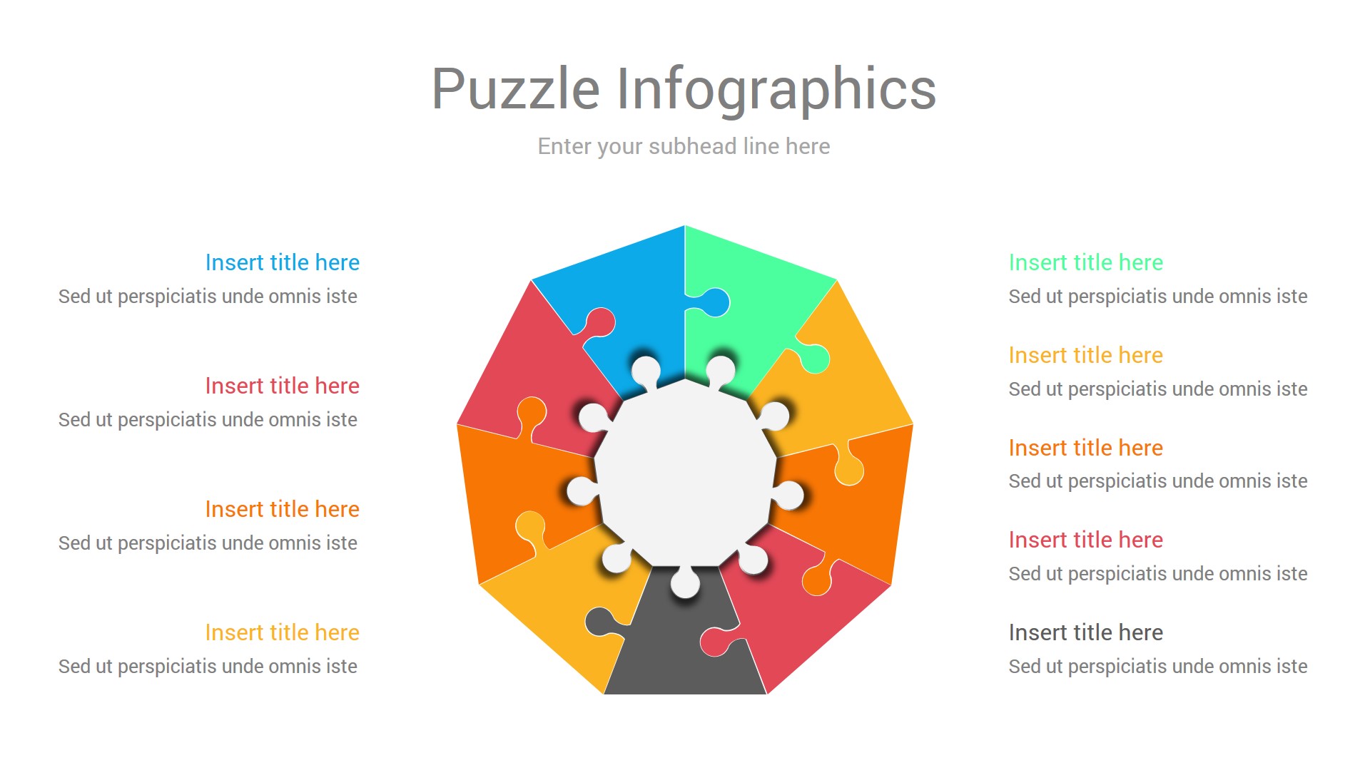 Puzzle Infographics PowerPoint Template Diagrams by CiloArt | GraphicRiver