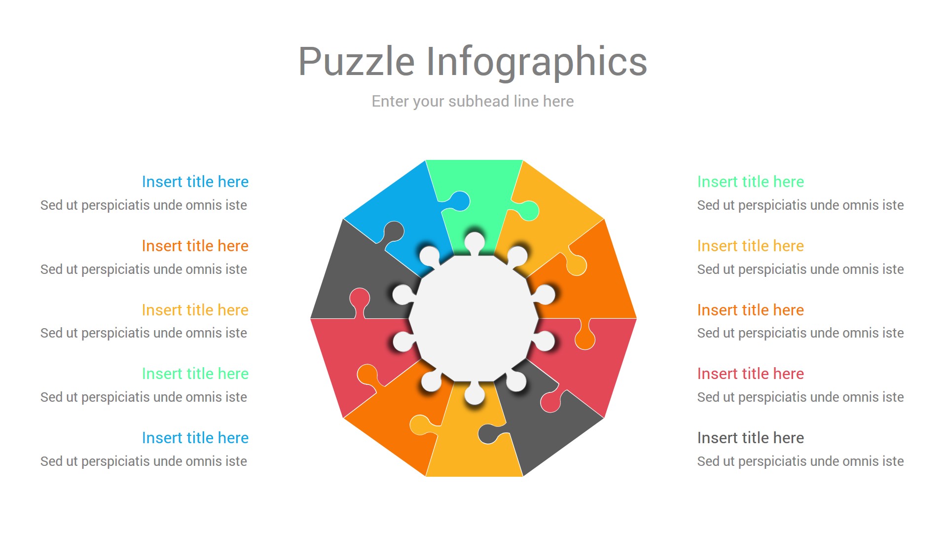 Puzzle Infographics PowerPoint Template Diagrams by CiloArt | GraphicRiver