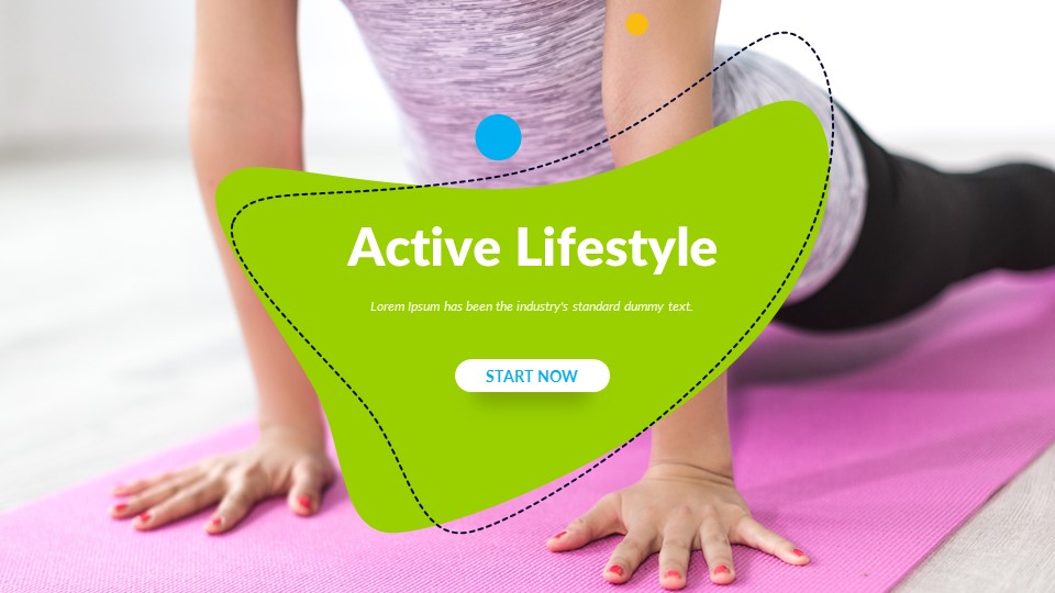 Active Lifestyle PowerPoint Presentation Template, Presentation Templates