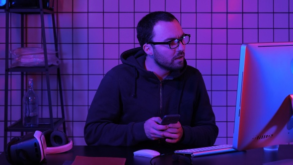 Hacker Using Mobile Smartphone And Stealing Personal Information Stock Footage