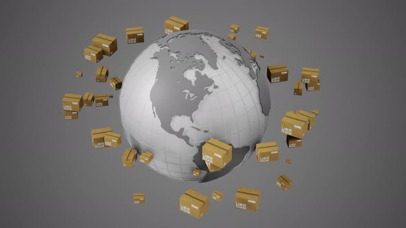Parcel Delivery Around the World Animation, Motion Graphics | VideoHive