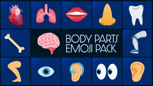 Body Parts Emoji Pack, Motion Graphics | VideoHive