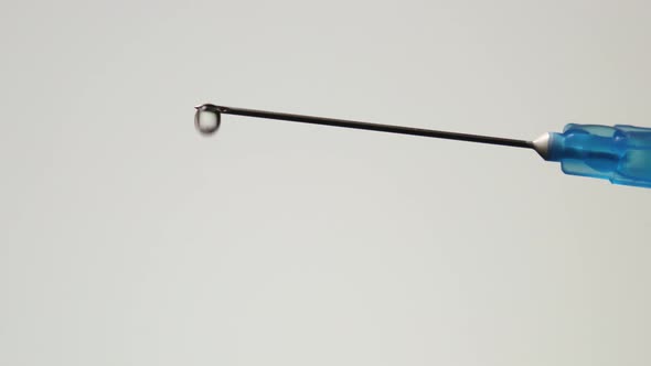 Injection Solution Is Poured From the End of the Sharp Needle of the ...