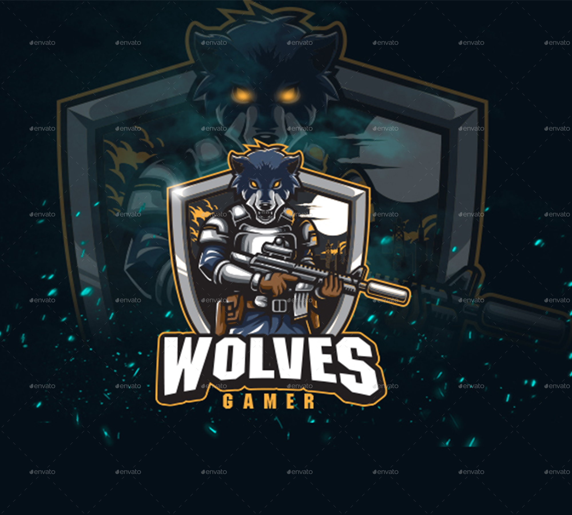 Wolves Esport Logo, Logo Templates | GraphicRiver