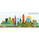 Samara Russia City Skyline with Color Buildings, Vectors | GraphicRiver