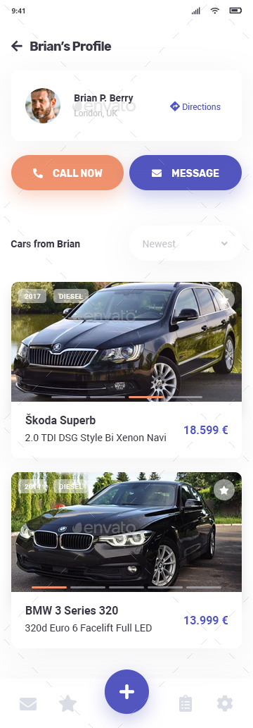 AutoAd Mobile & Car Marketplace App UI Kit, Web Elements | GraphicRiver