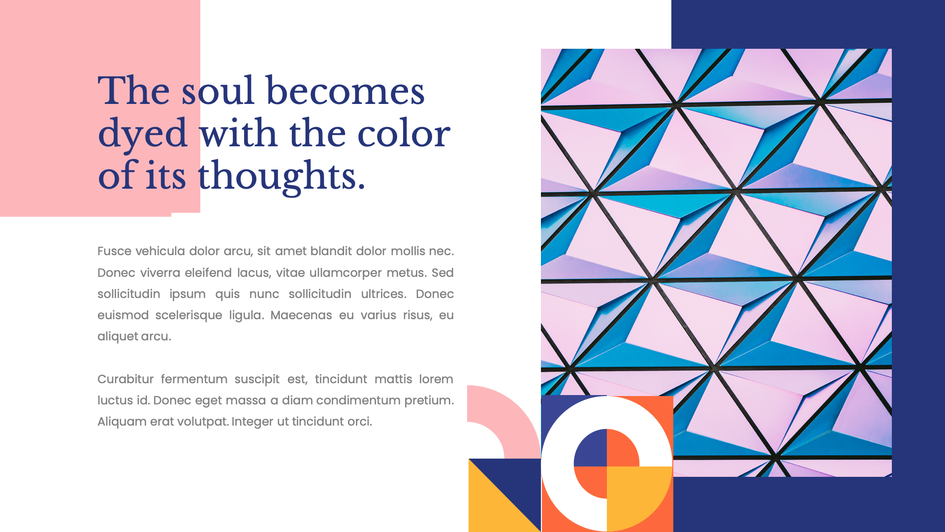 Qitcher - Color Geometry Powerpoint Template, Presentation Templates