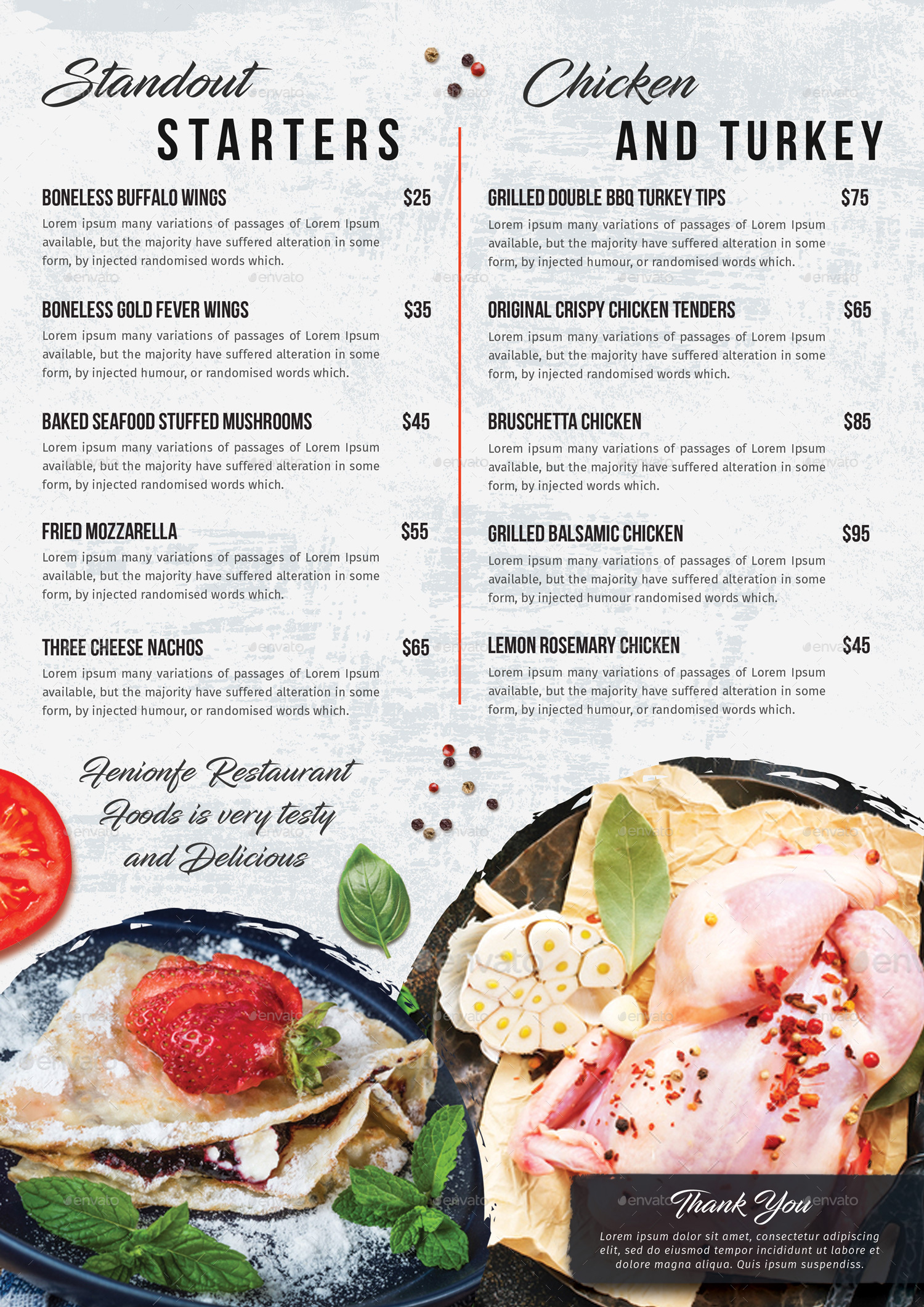 Restaurant Food Menu, Print Templates | GraphicRiver