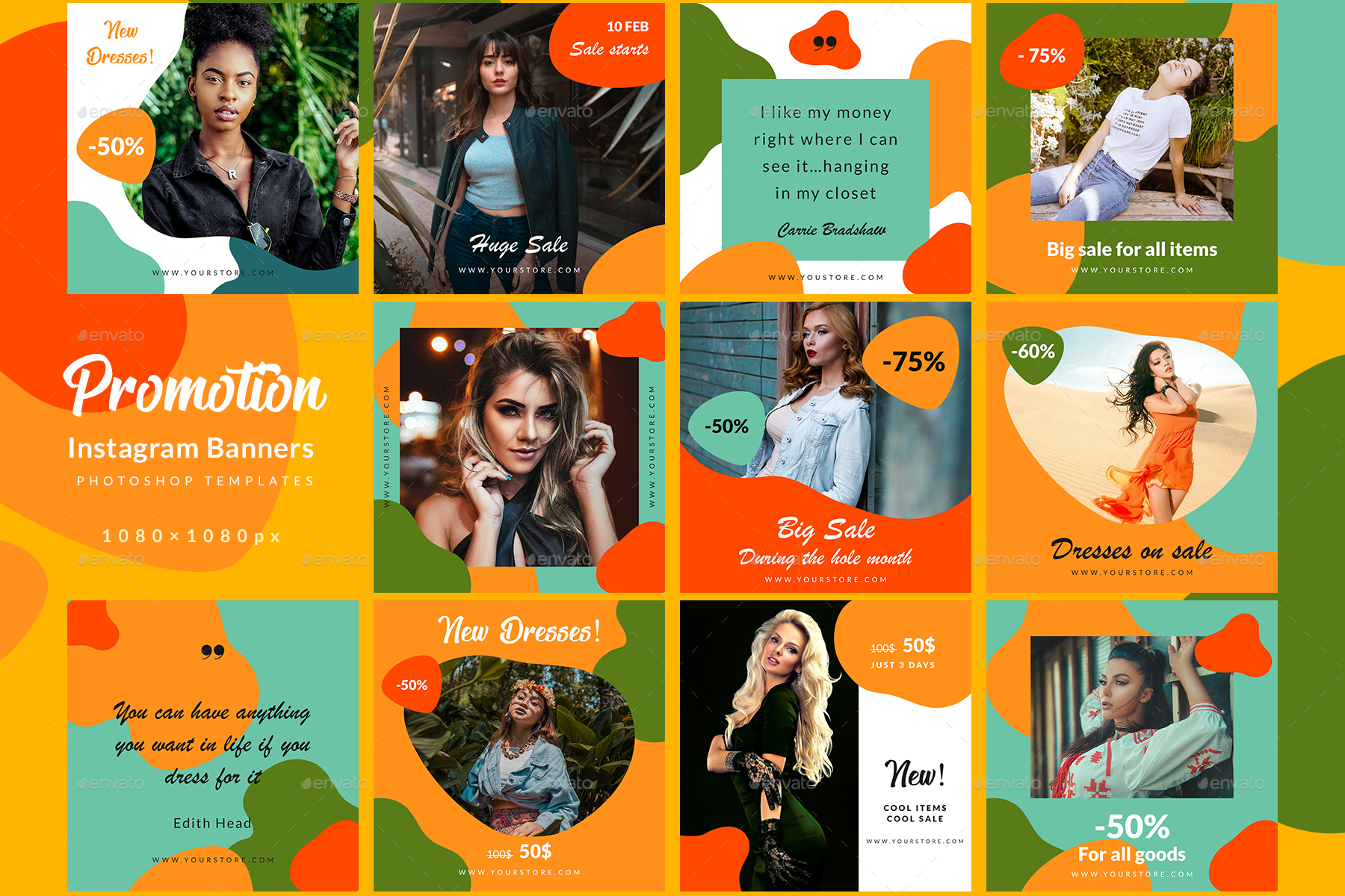 Promotion Instagram Banners, Web Elements | GraphicRiver