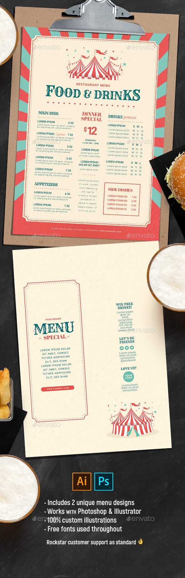 Circus Party Menu