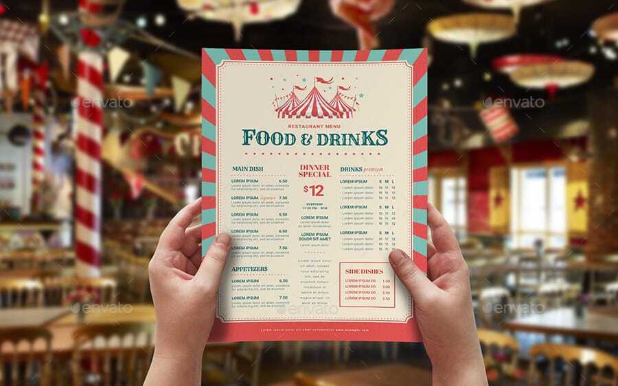 Circus / Carnival Menu Template, Print Templates | GraphicRiver