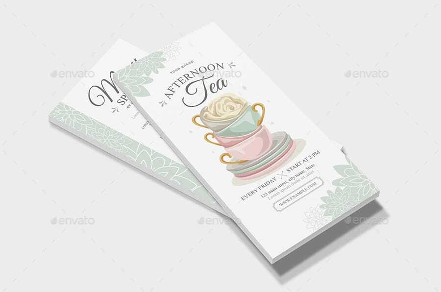 Afternoon Tea Menu Template, Print Templates | GraphicRiver