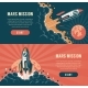 Rocket Launch Startup Flyer Vintage Style, Vectors | GraphicRiver