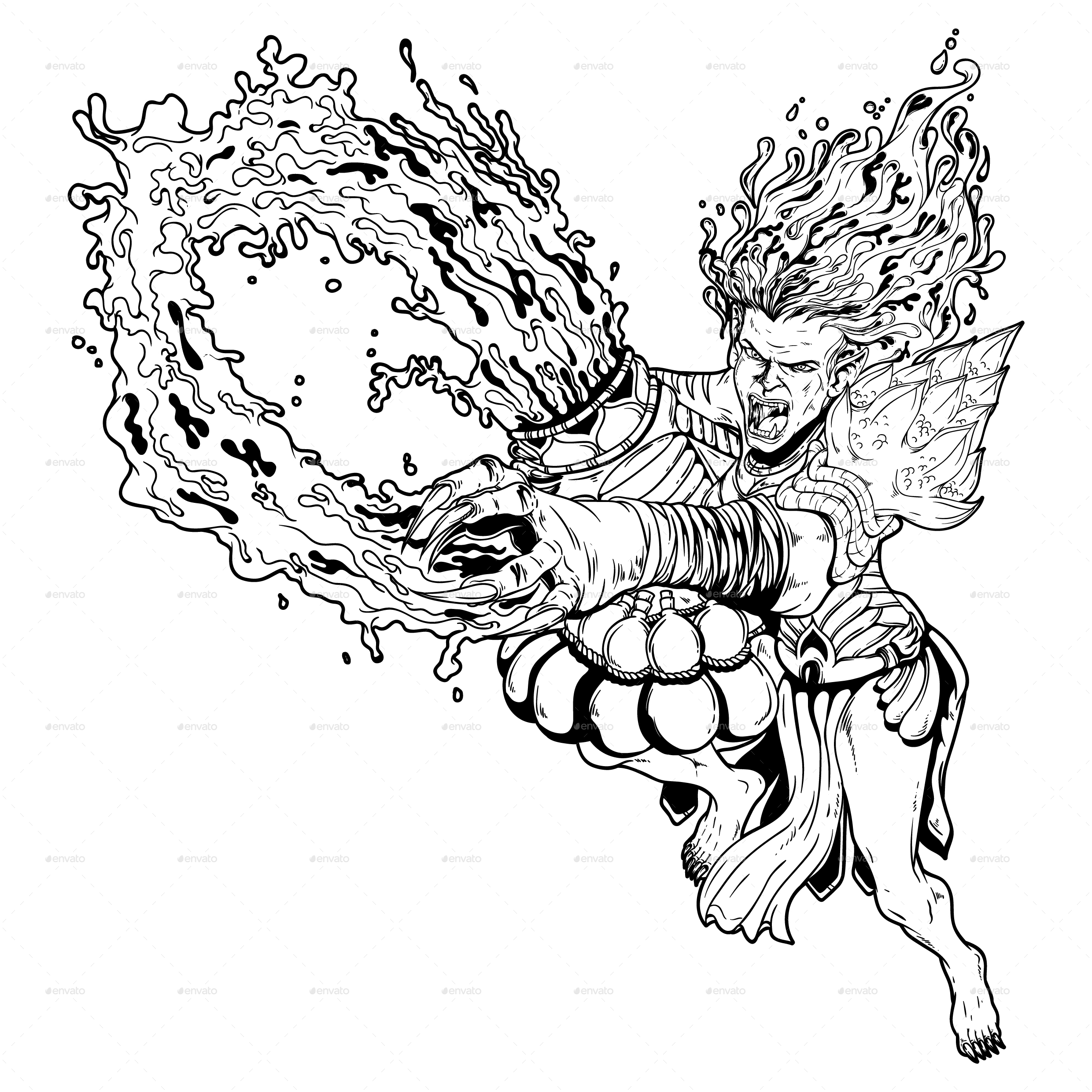 Aquarius Monster, Vectors | GraphicRiver