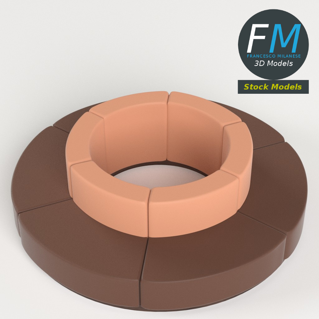 Circular lobby couch by FrancescoMilanese85 | 3DOcean