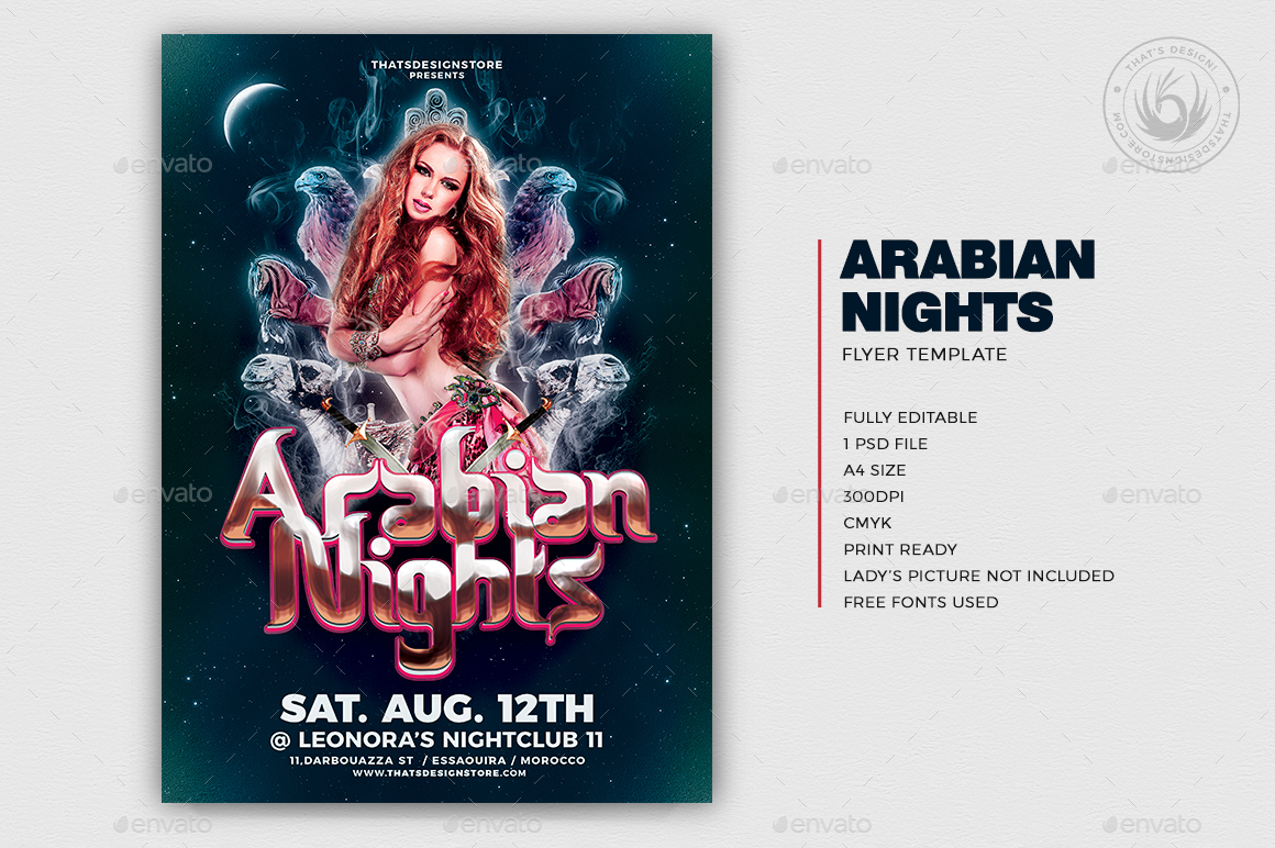 Arabian Nights Flyer Template V1, Print Templates | GraphicRiver