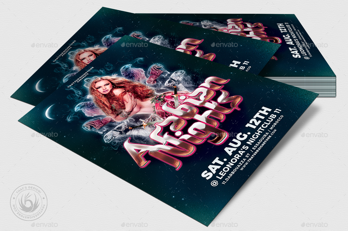 Arabian Nights Flyer Template V1, Print Templates | GraphicRiver