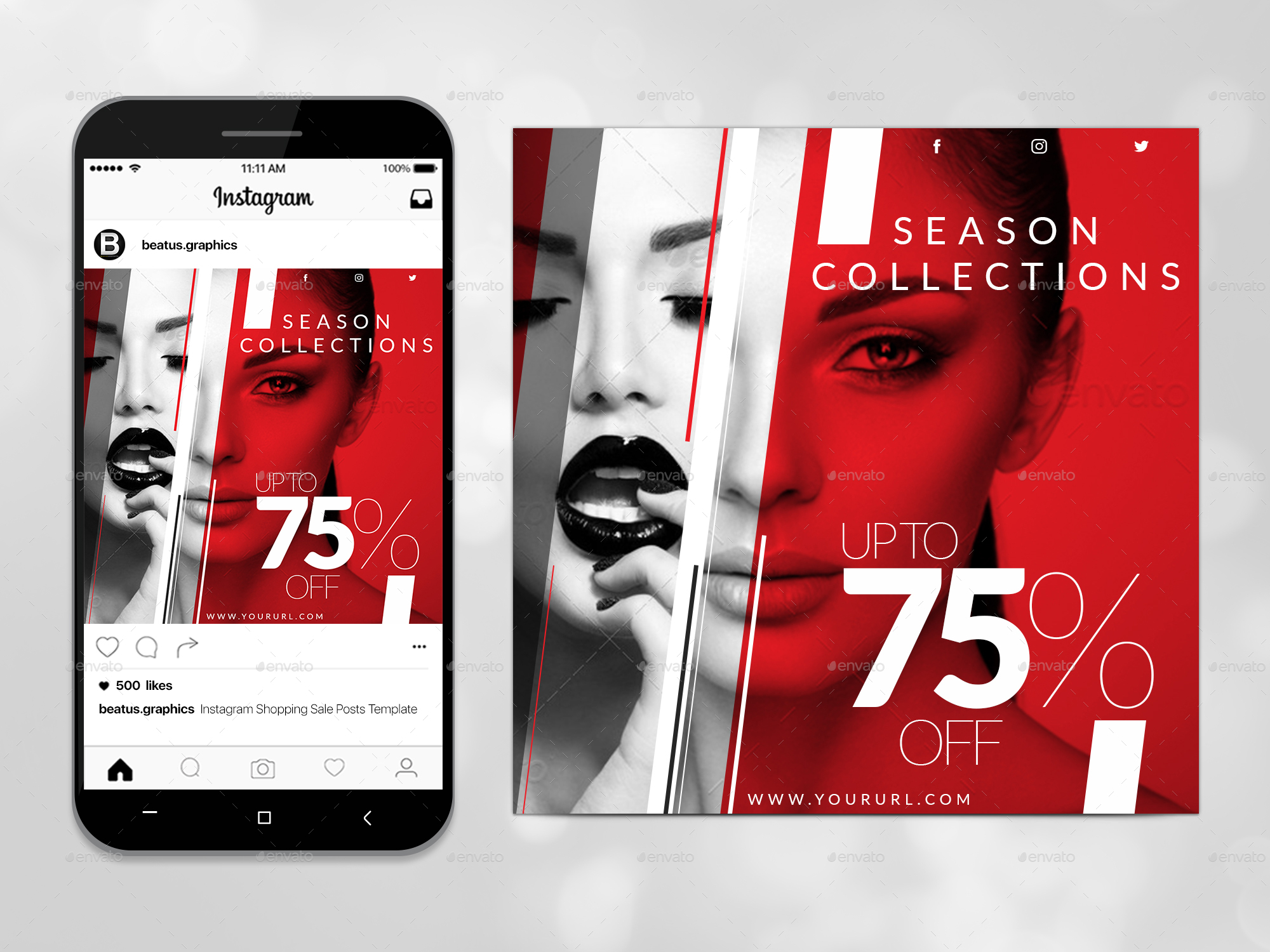 Instagram Sale Posts by BeatusGraphics | GraphicRiver