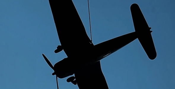 Small Airplane Rotates On A String 2, Stock Footage | VideoHive