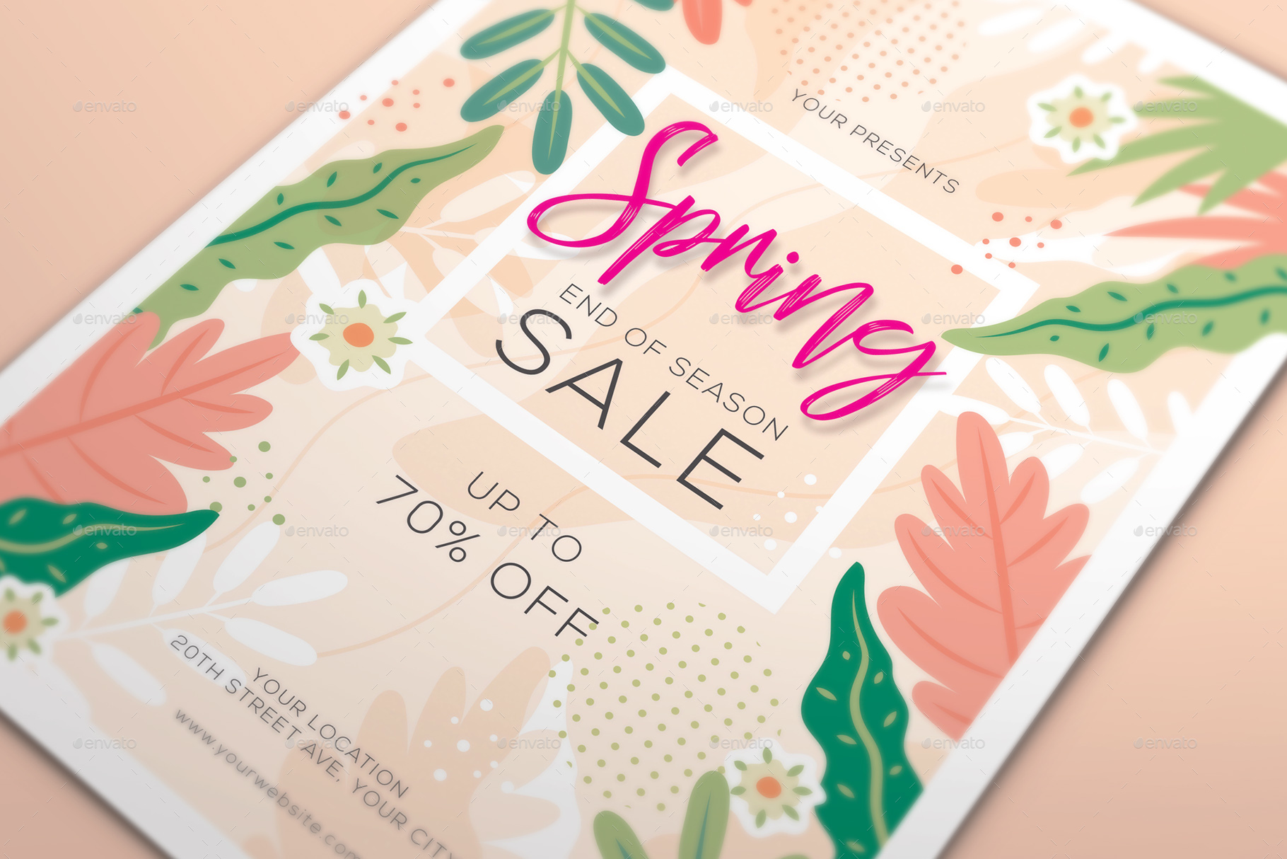 Spring Sale Flyers Template, Print Templates | GraphicRiver