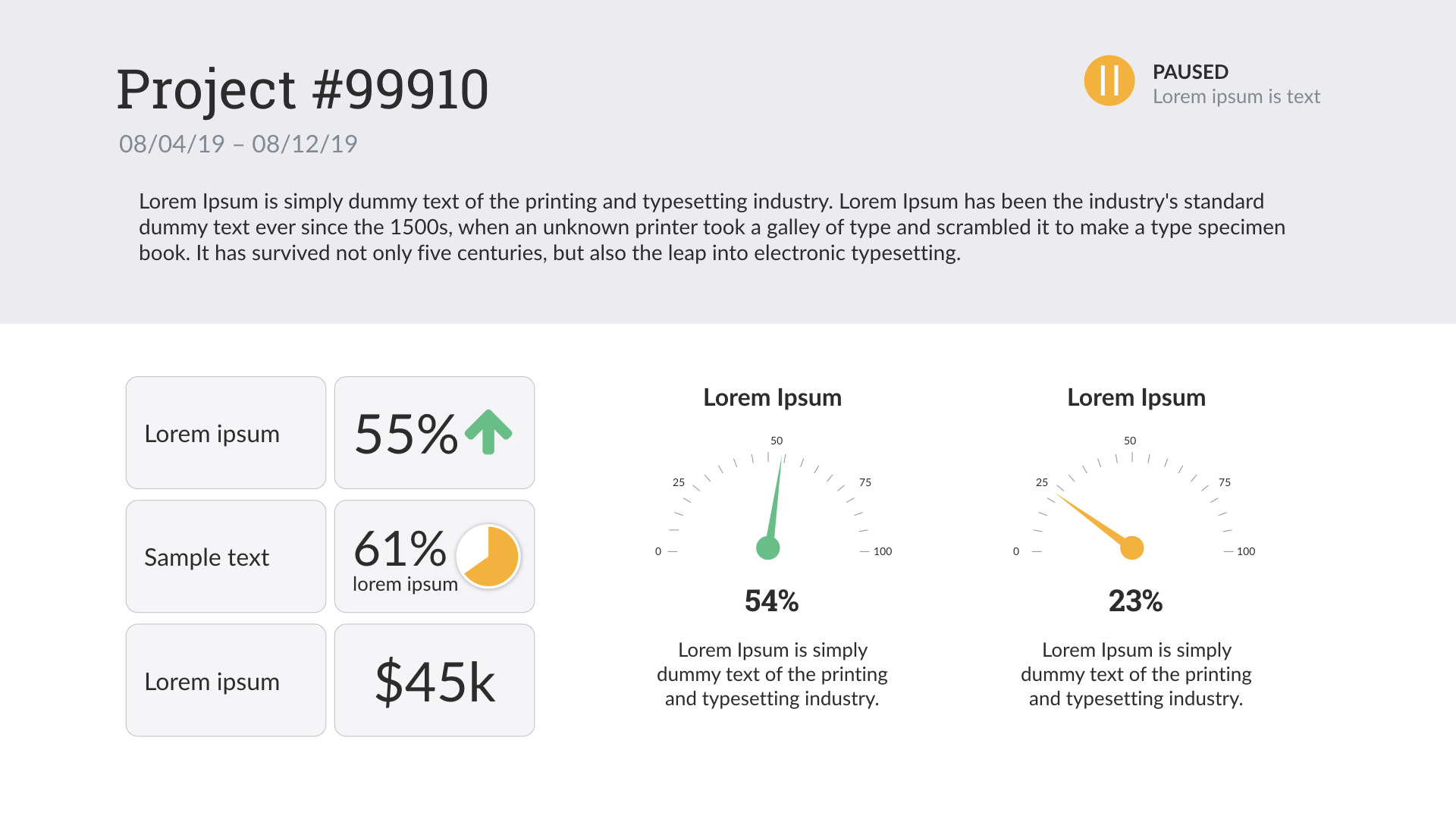 Project Status Keynote Presentation Template by SanaNik | GraphicRiver