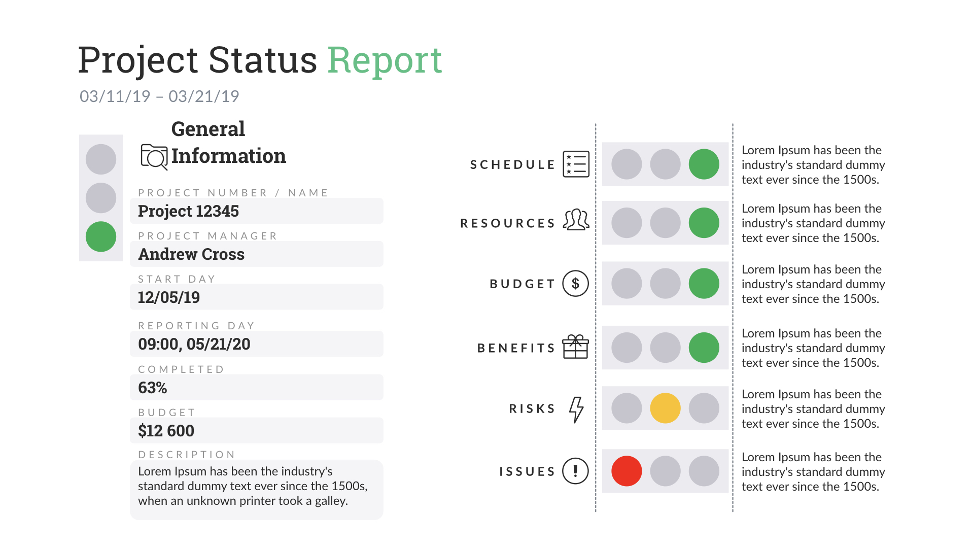 Project Status Keynote Presentation Template by SanaNik | GraphicRiver