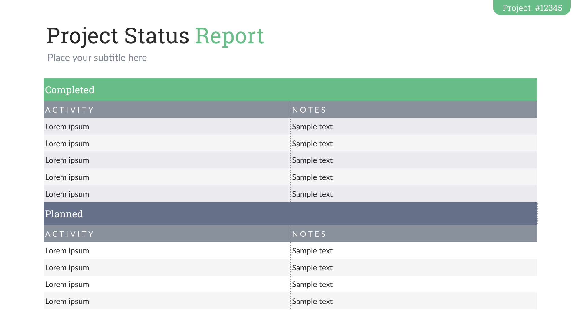 Project Status Keynote Presentation Template by SanaNik | GraphicRiver