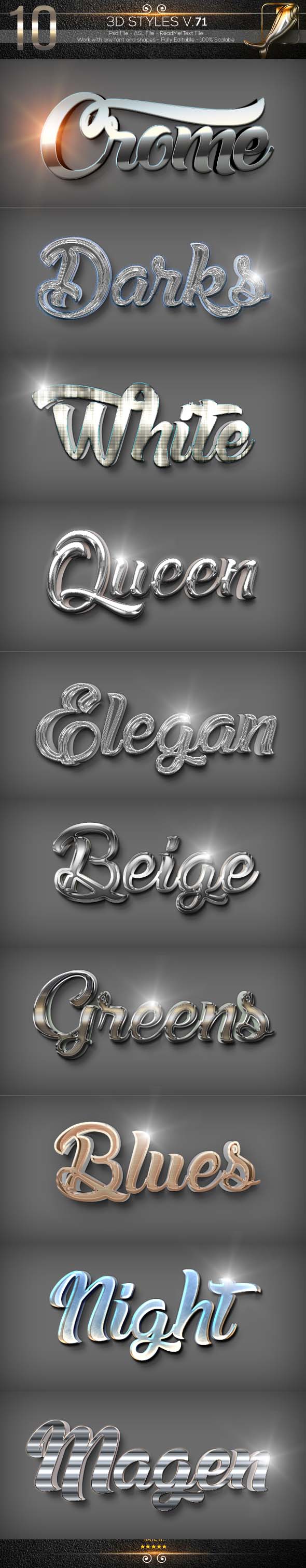 Bundle 60 3D Text Styles C, Add-ons | GraphicRiver