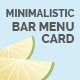 Minimalistic Bar Menu Card, Print Templates | GraphicRiver