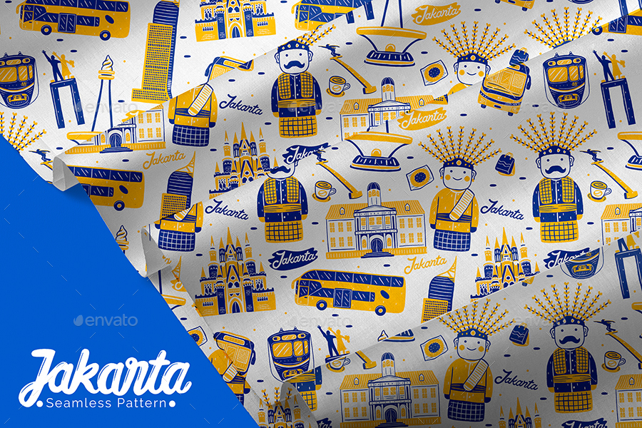 Jakarta Seamless Pattern, Graphics | GraphicRiver