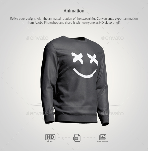 Sweatshirt Animated Mockup, Graphics | GraphicRiver