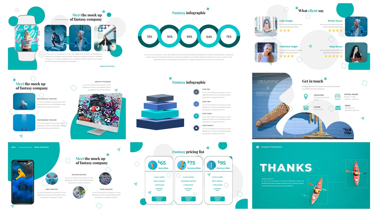 Yumnacreative – Googleslide Bundle Vol. 1.7, Presentation Templates