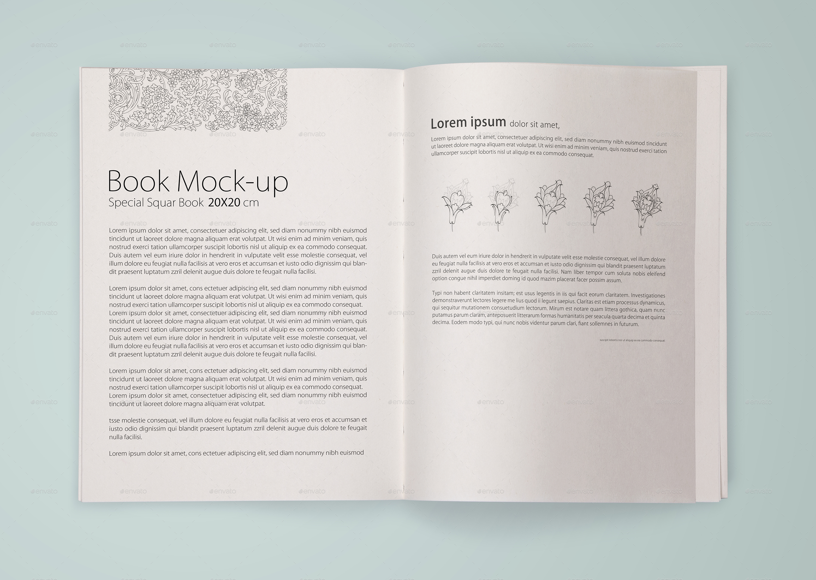 Handmade A4 Book Mock up, Graphics | GraphicRiver