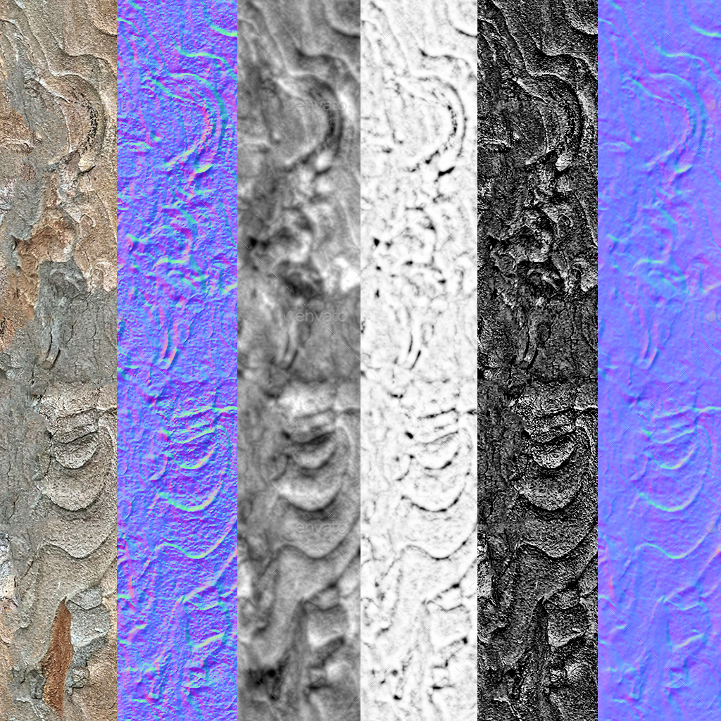 Swirling Tree Bark Seamless Texture 1 by Lucky_Fingers | 3DOcean