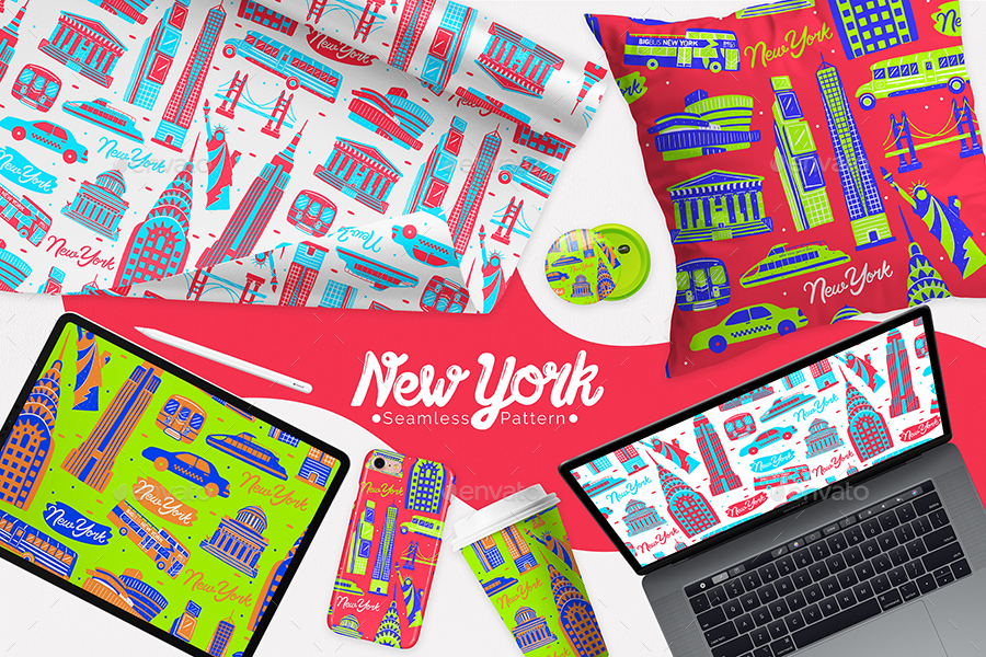 New York Seamless Pattern, Graphics | GraphicRiver
