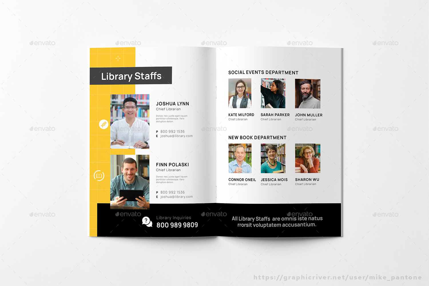 Public Library Booklet Brochure, Print Templates | GraphicRiver